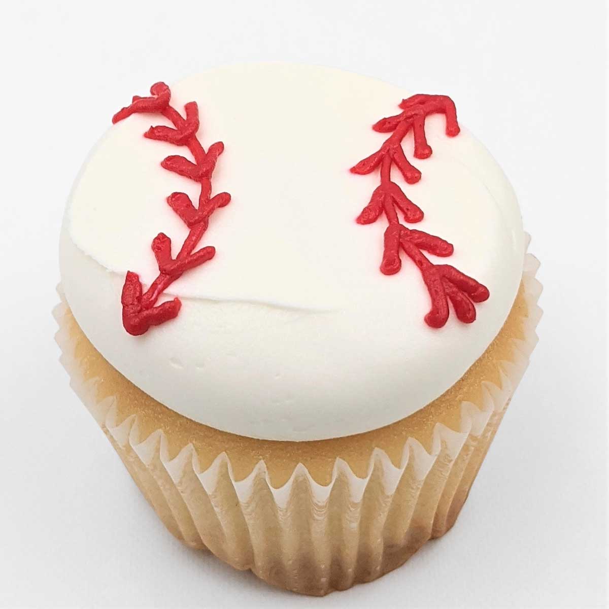Baseball Medium Cupcake – Deerfields Bakery