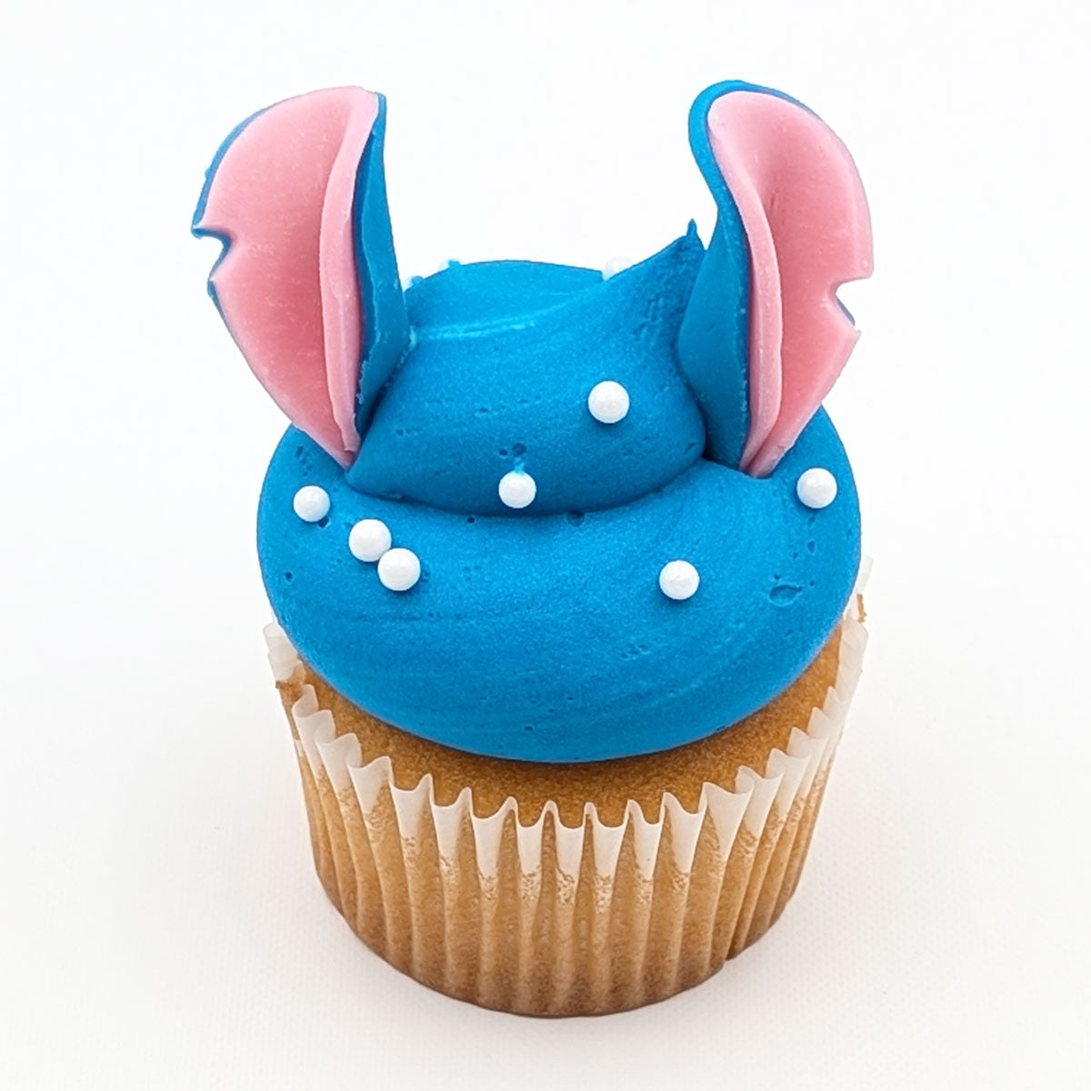 Blue Stitch Medium Cupcake – Deerfields Bakery