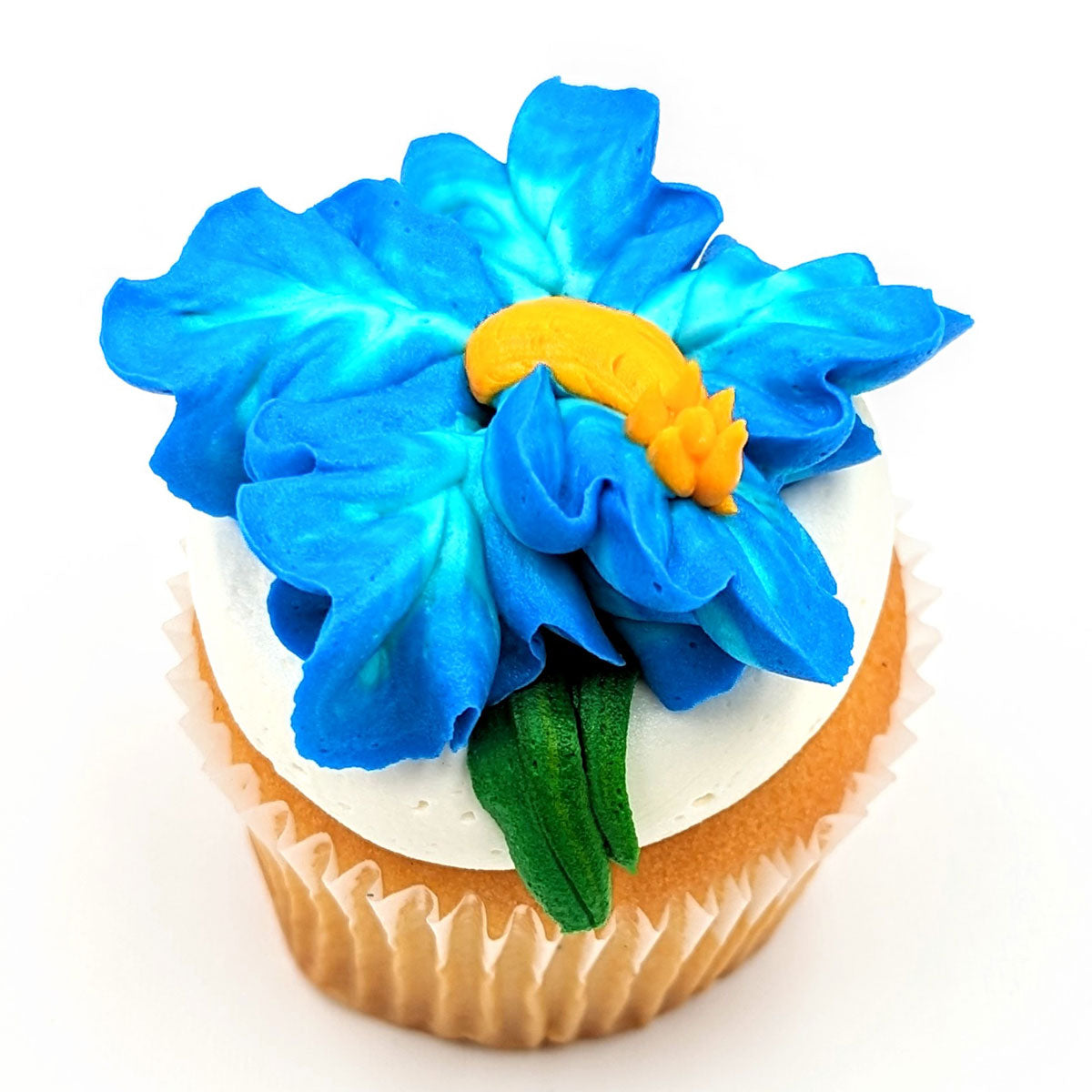 Hibiscus Medium Cupcake - Blue – Deerfields Bakery