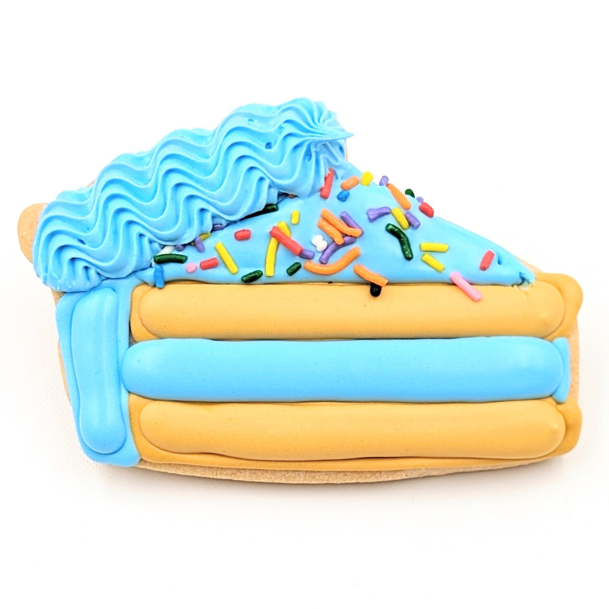 Cake Slice Cookie - Blue – Deerfields Bakery