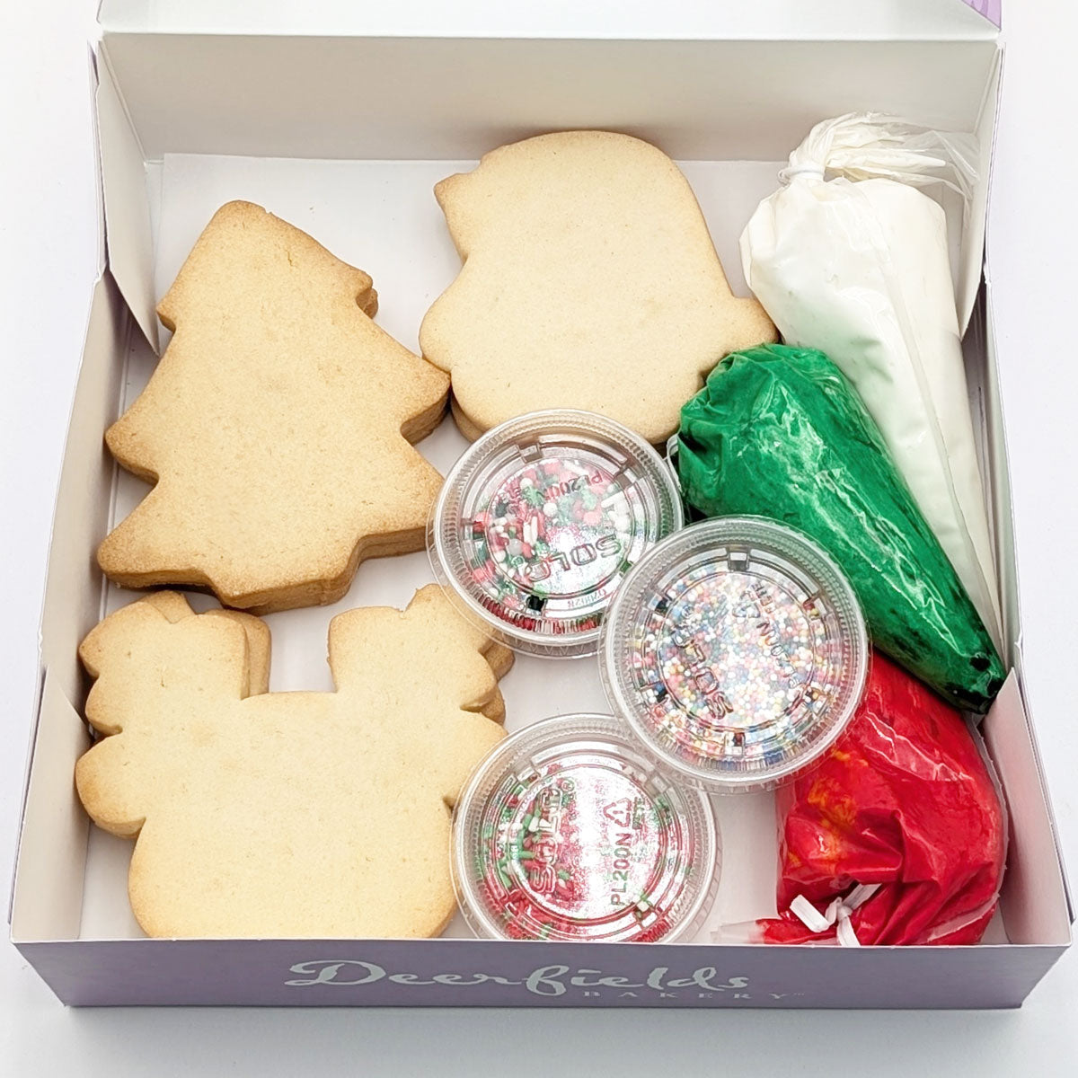 Christmas Cookie Decorating Kit Local Deerfield's Bakery Decorating Kits – Deerfields Bakery