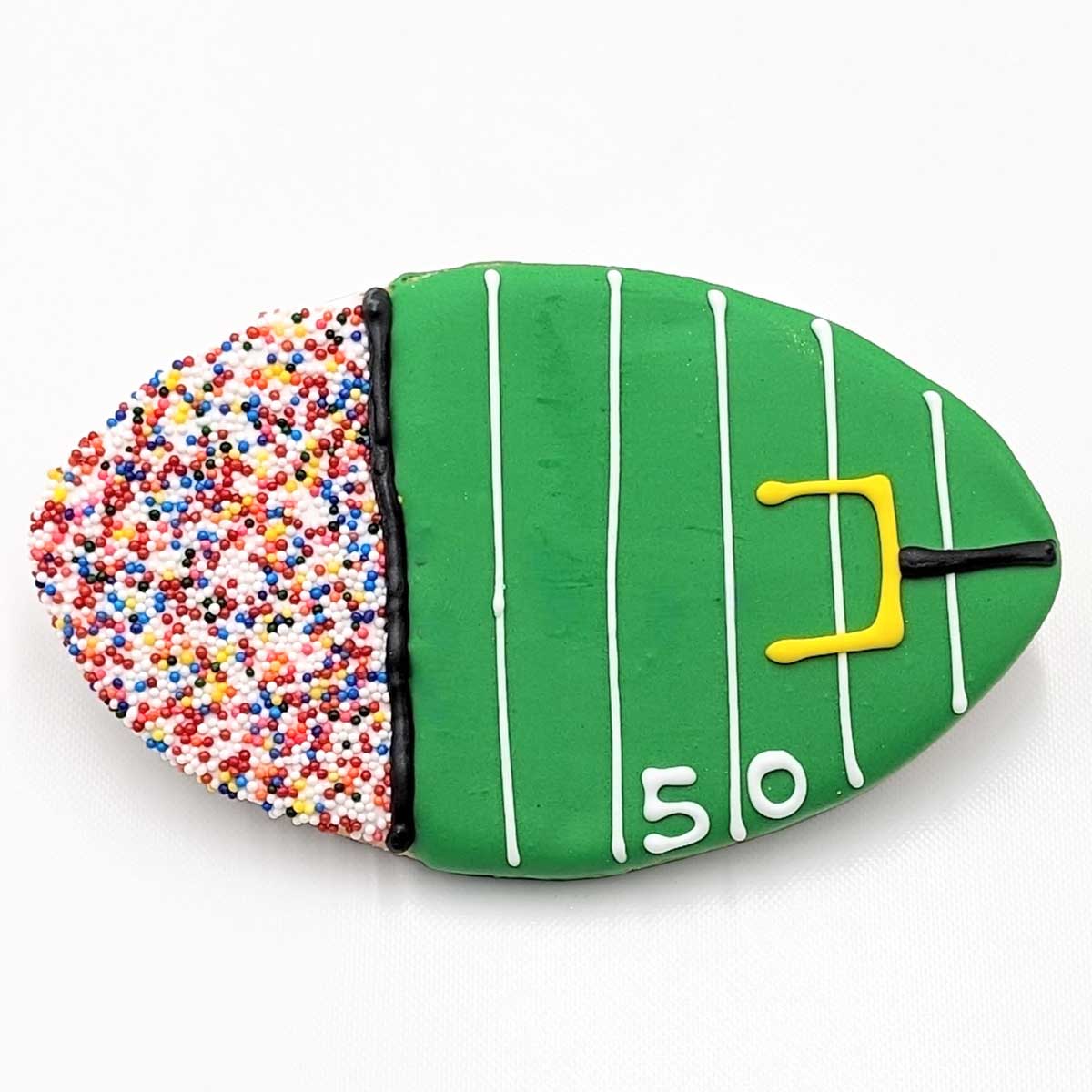 Football Shaped Stadium Cookie – Deerfields Bakery