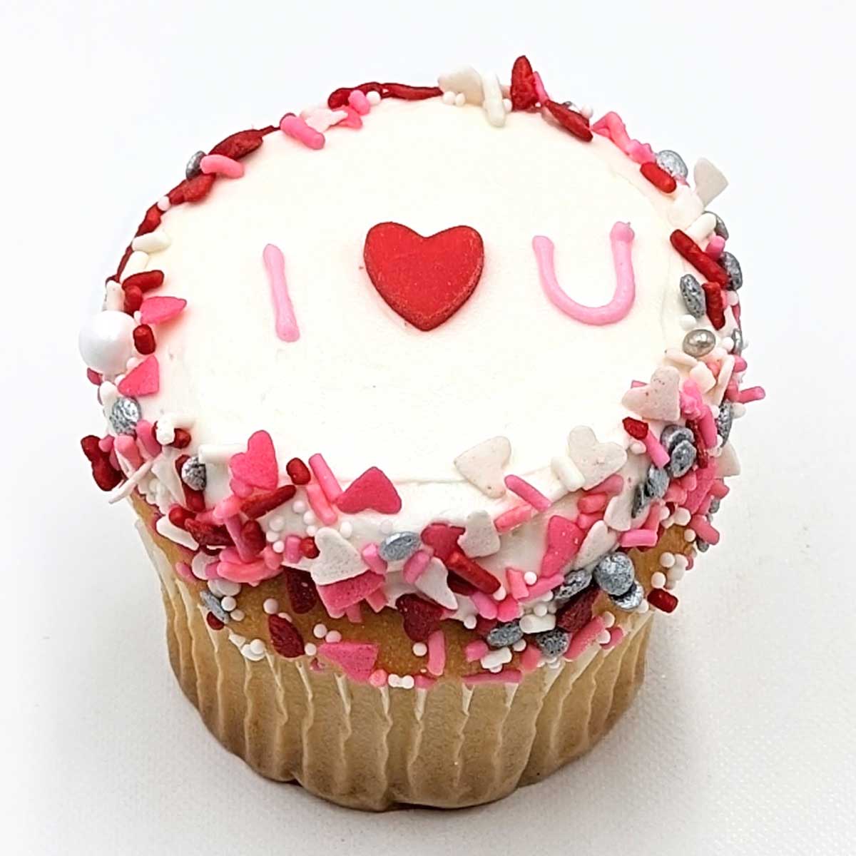 Medium Cupcake - I Heart U – Deerfields Bakery