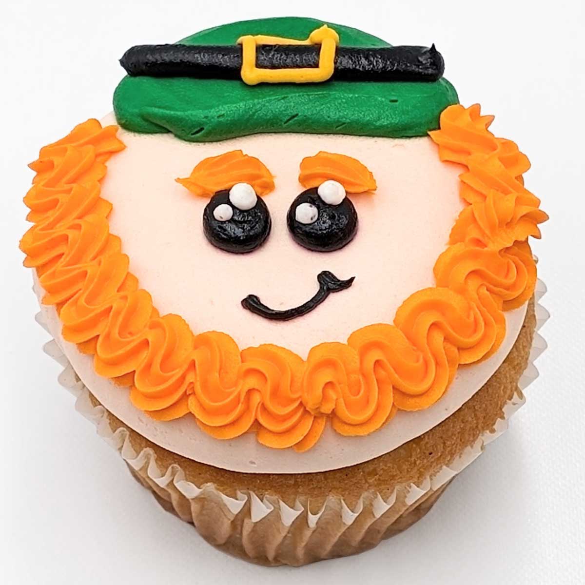 Leprechaun Face Cupcake Local Deerfield's Bakery – Deerfields Bakery
