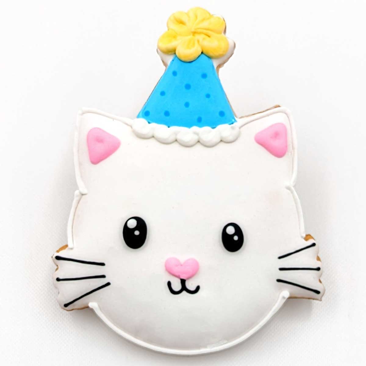 Party Hat Kitty Cookie – Deerfields Bakery