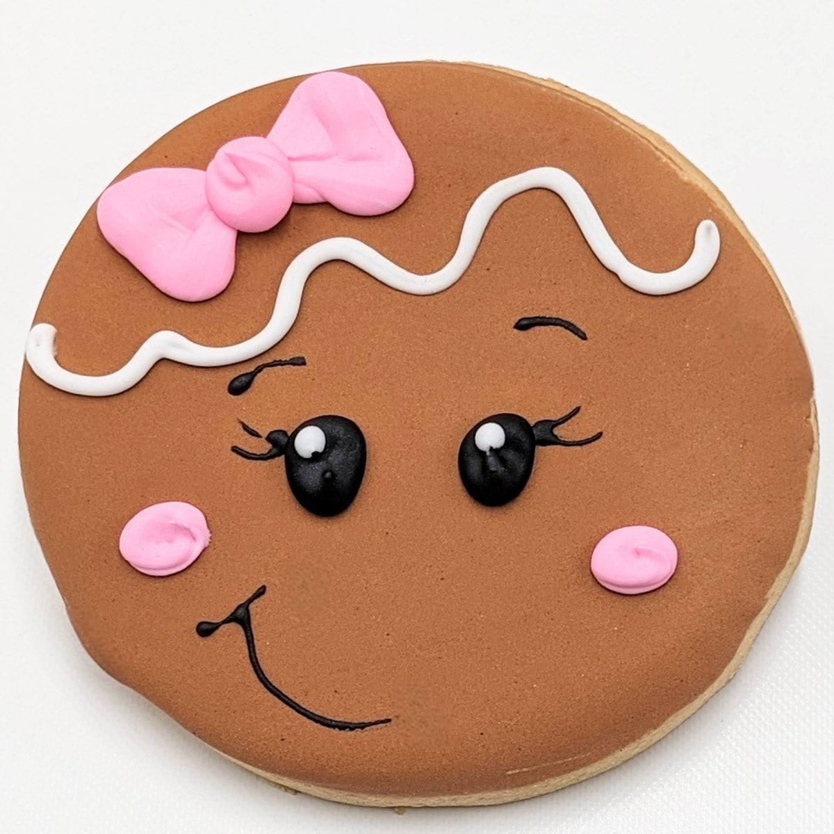 Round "Gingerbread" Girl Face Cookie – Deerfields Bakery