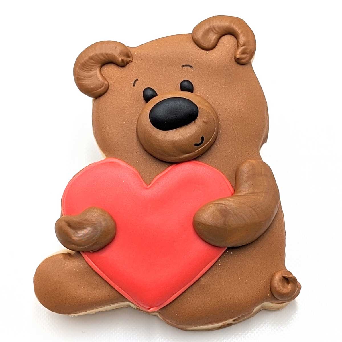 Teddy Bear with Heart Cookie – Deerfields Bakery
