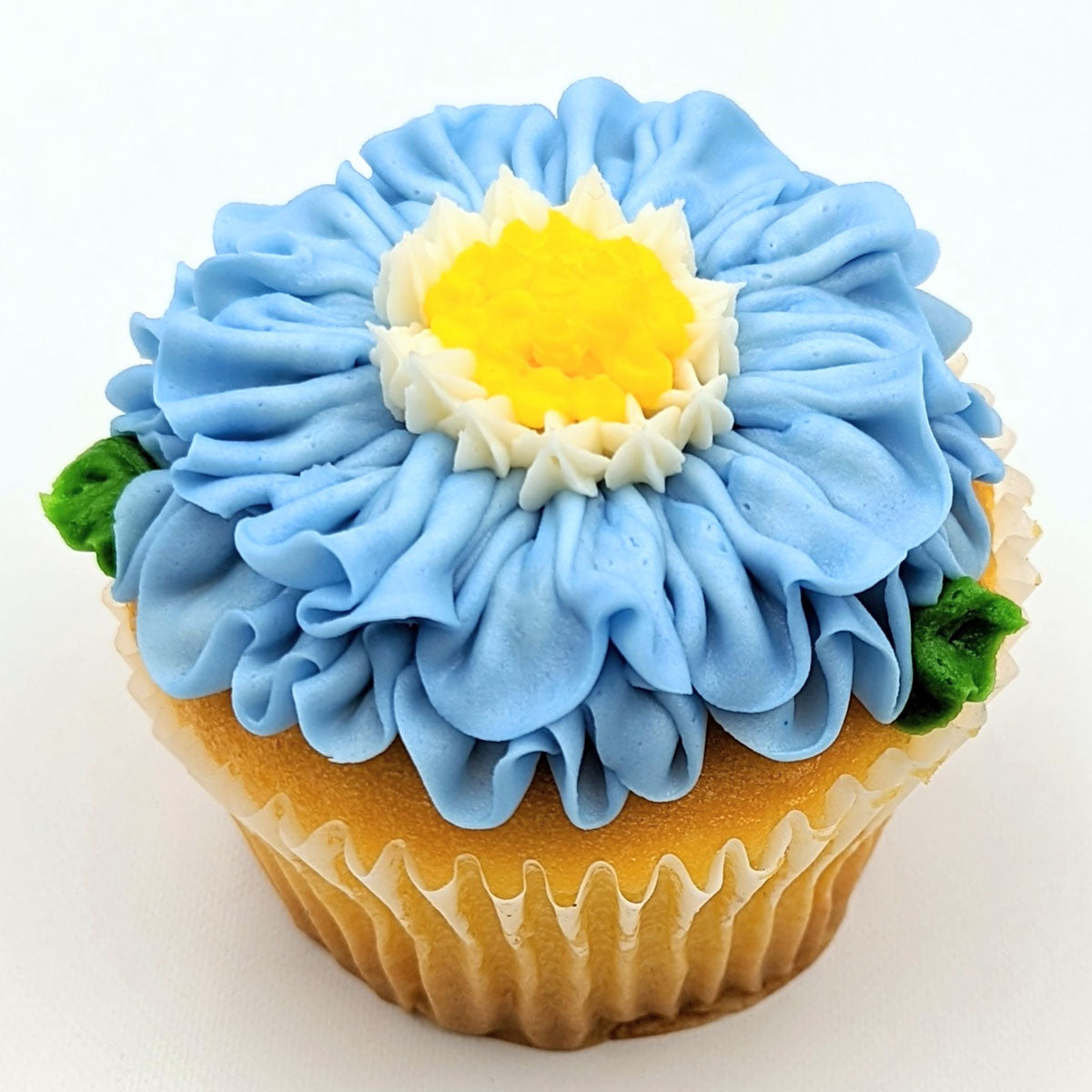 Large Cupcake: Blue Flower – Deerfields Bakery