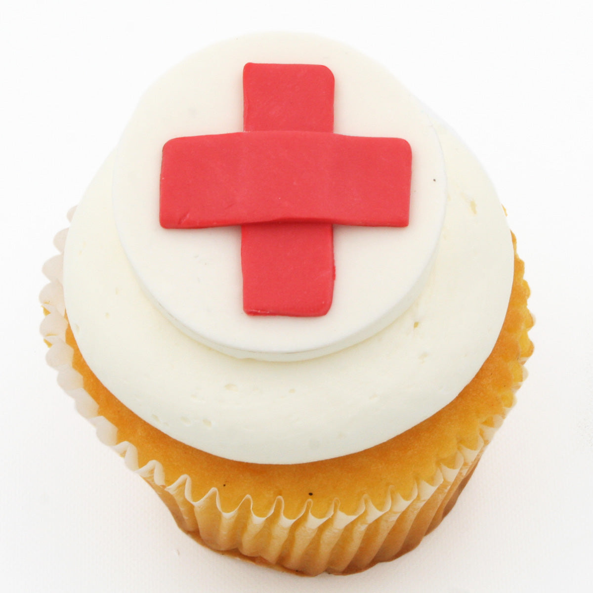 Large Cupcake: Medical Cross – Deerfields Bakery