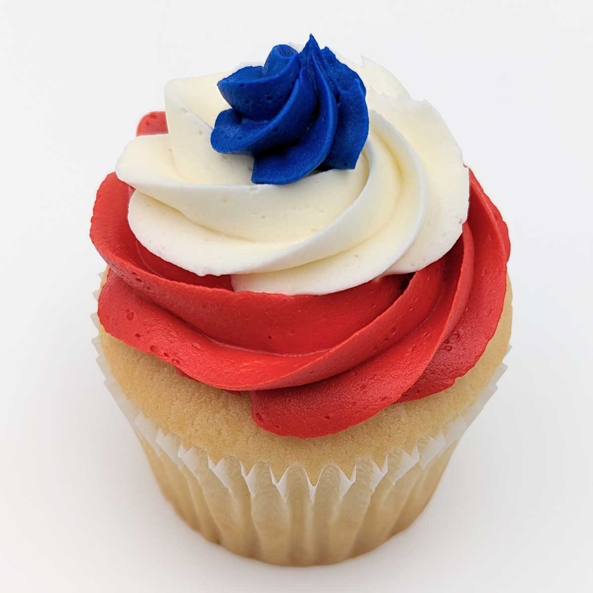 Red White and Blue Medium Cupcake – Deerfields Bakery