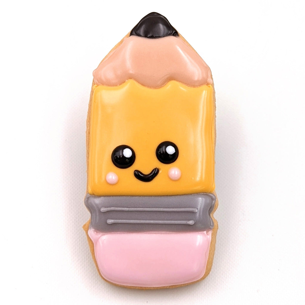Pencil with Cute Face Cookie – Deerfields Bakery