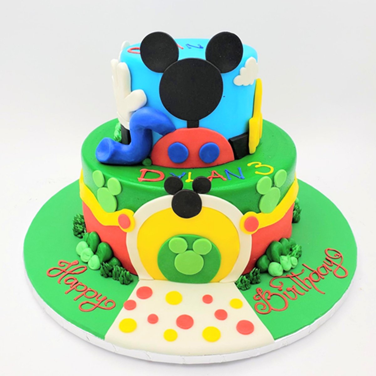 Mouse House Tall Tier Local Deerfield's Bakery Character Mickey Disney Tiered Clubhouse ...