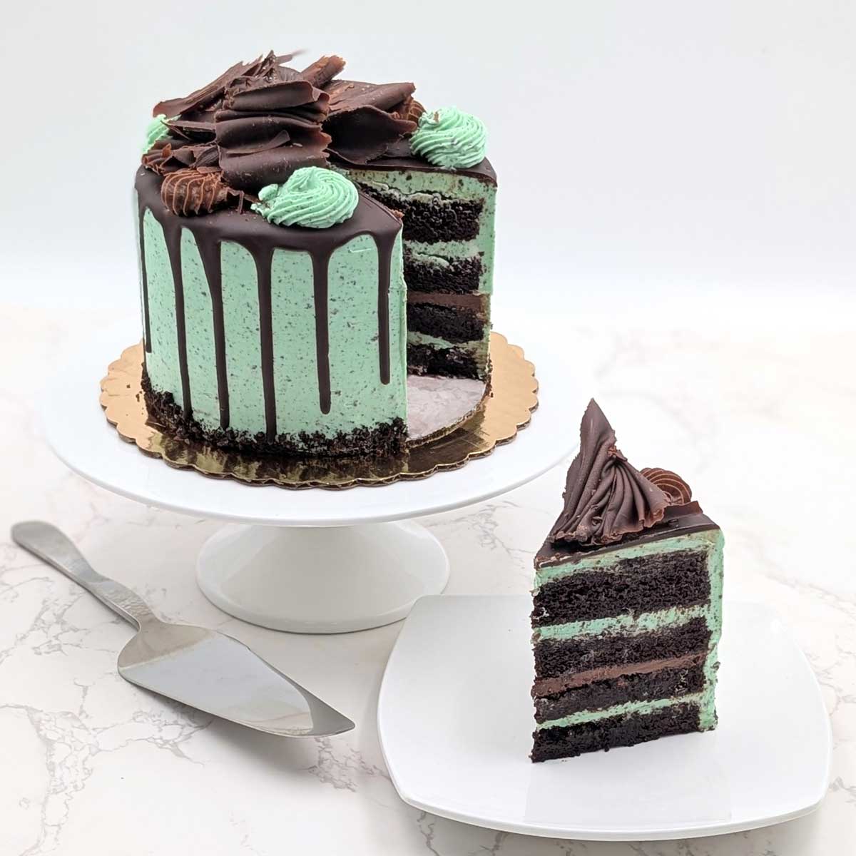 Designer Mint Cake Local Deerfield's Bakery – Deerfields Bakery