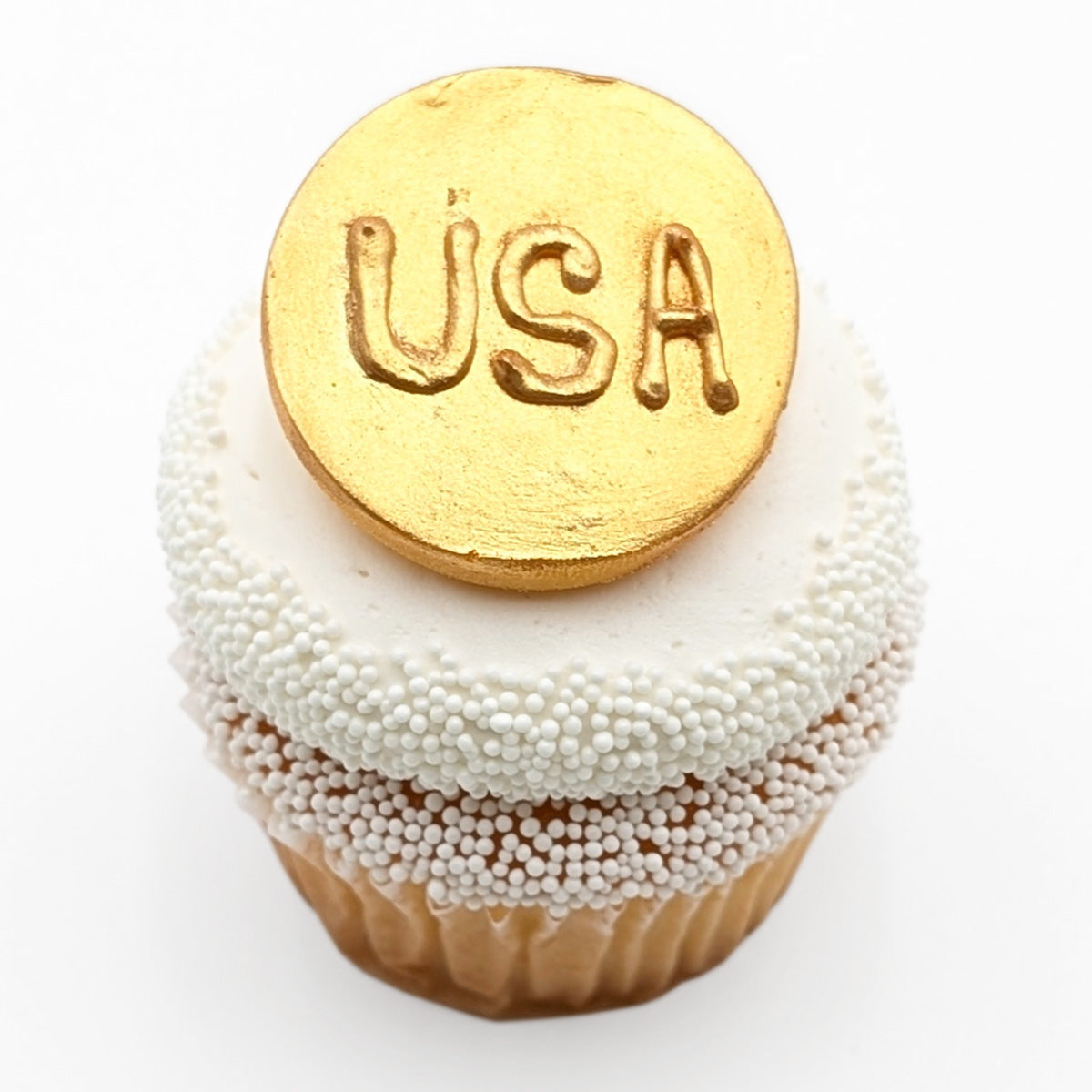 Gold Medal on White Medium Cupcake – Deerfields Bakery
