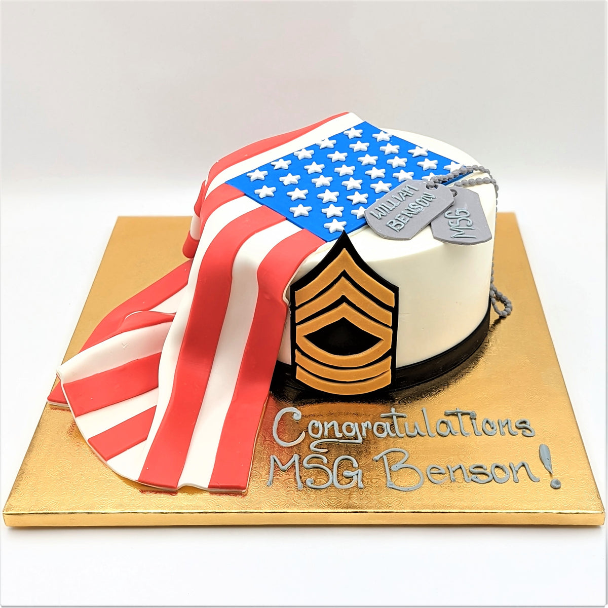 Army Flag and Tags – Deerfields Bakery
