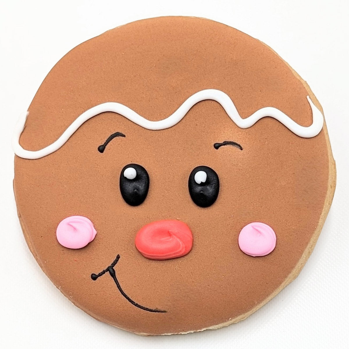 Round "Gingerbread" Boy Face Cookie – Deerfields Bakery