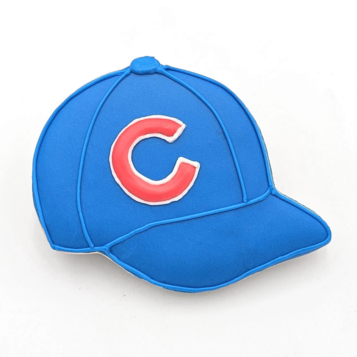 Baseball Cap Cookie - Blue Cubs – Deerfields Bakery