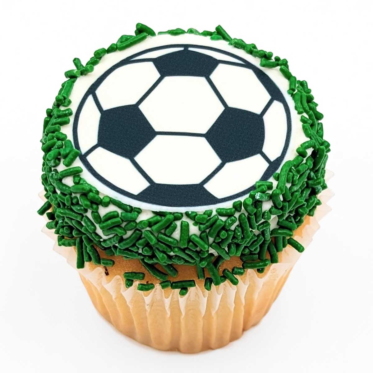 Soccer Ball Medium Cupcake Portrait – Deerfields Bakery