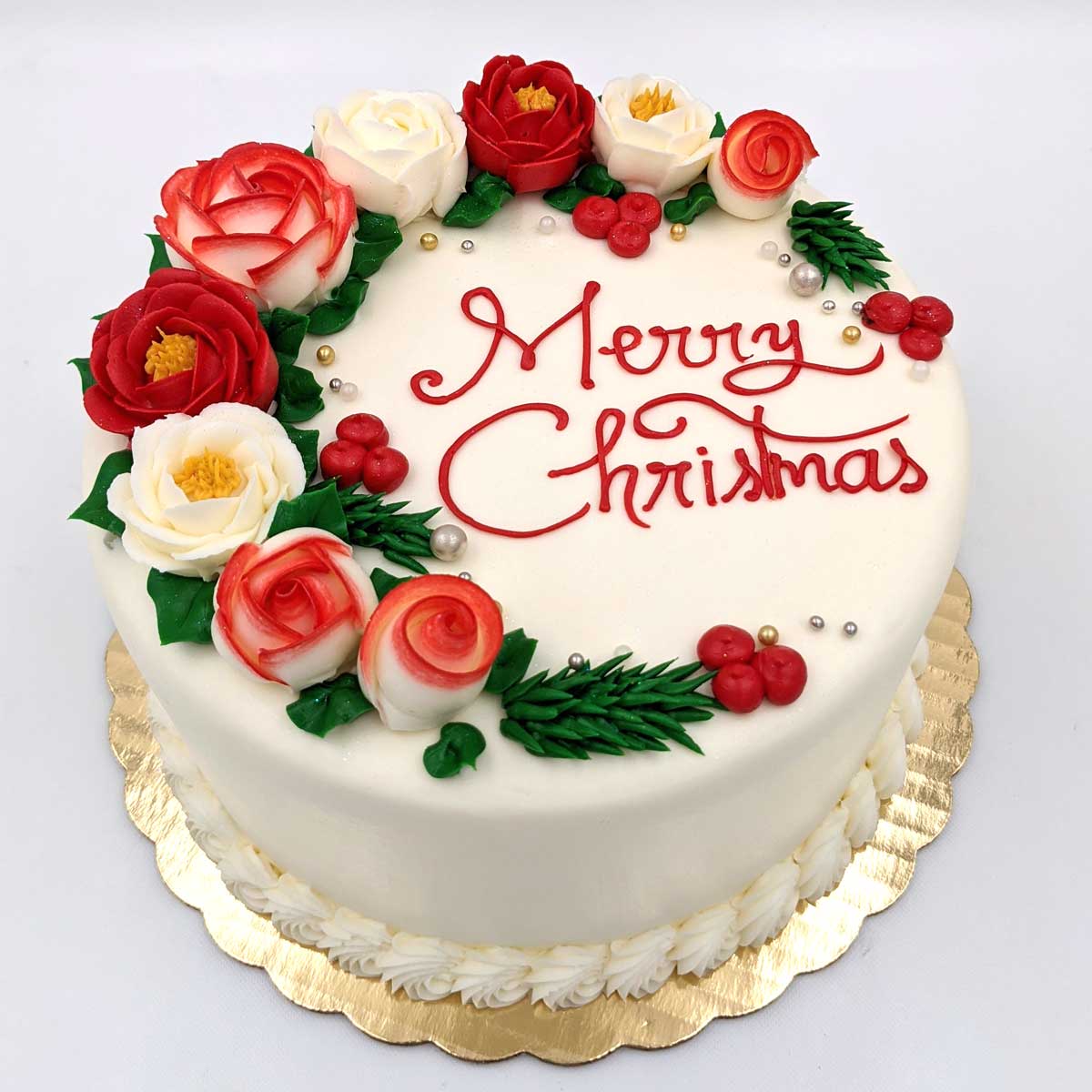 Winter Berry Cake Local Deerfield's Bakery Christmas Cakes – Deerfields Bakery
