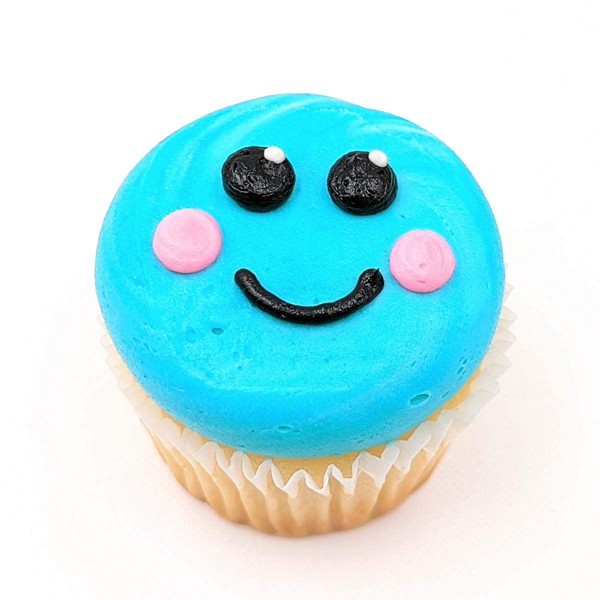 Cute Happy Face: Blue – Deerfields Bakery