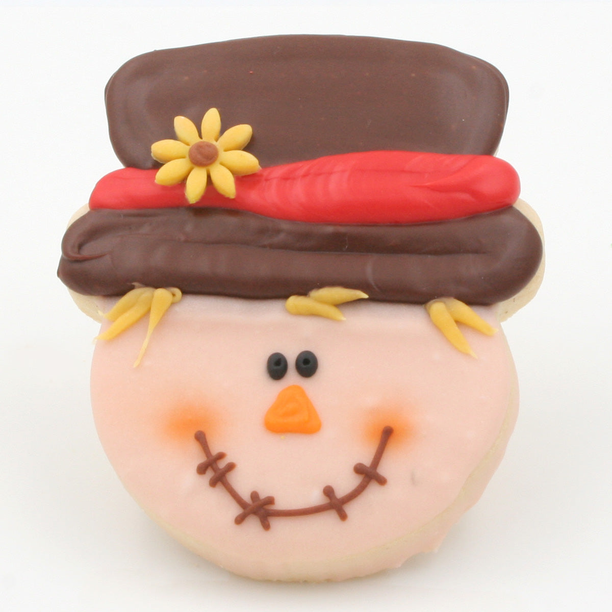 Scarecrow Face Cookie Local Deerfield's Bakery Thanksgiving Cookies Thanksgiving – Deerfields Bakery