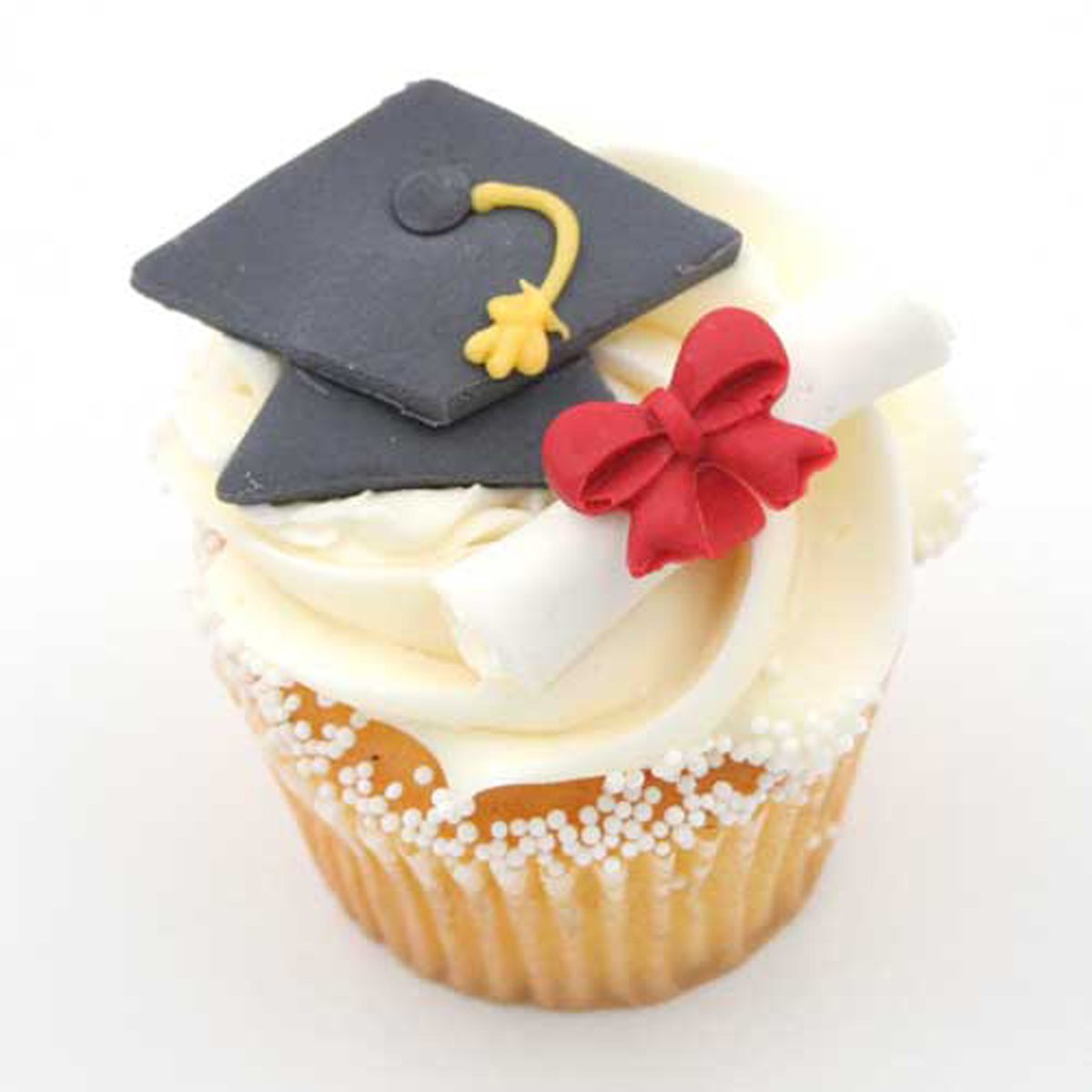 Fondant Grad Cap and Diploma Medium Cupcake Local Deerfield's Bakery ...