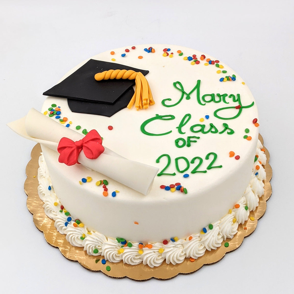 Flat Fondant Grad Cap and Diploma Local Deerfield's Bakery Graduation ...