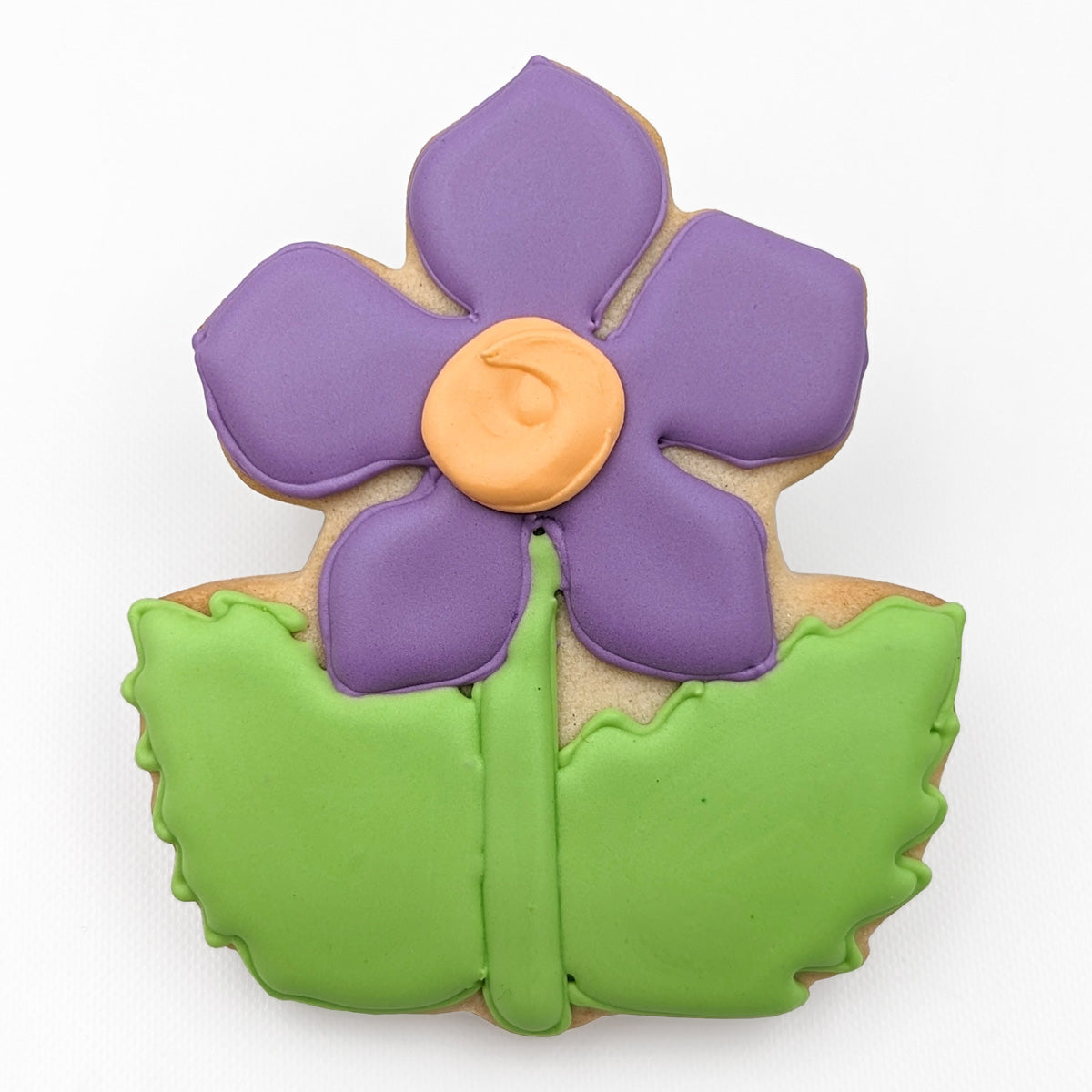 Purple Violet with Leaves Cookie – Deerfields Bakery