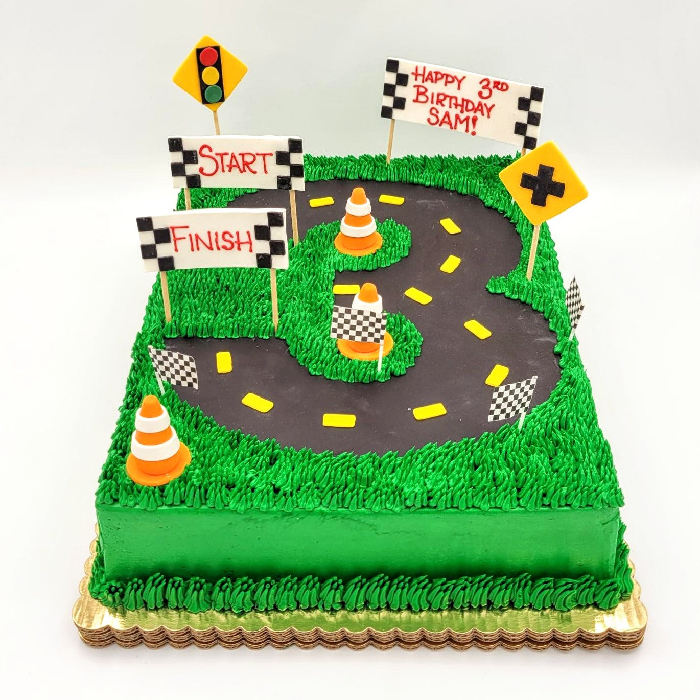 Race Track Sheet Cake – Deerfields Bakery