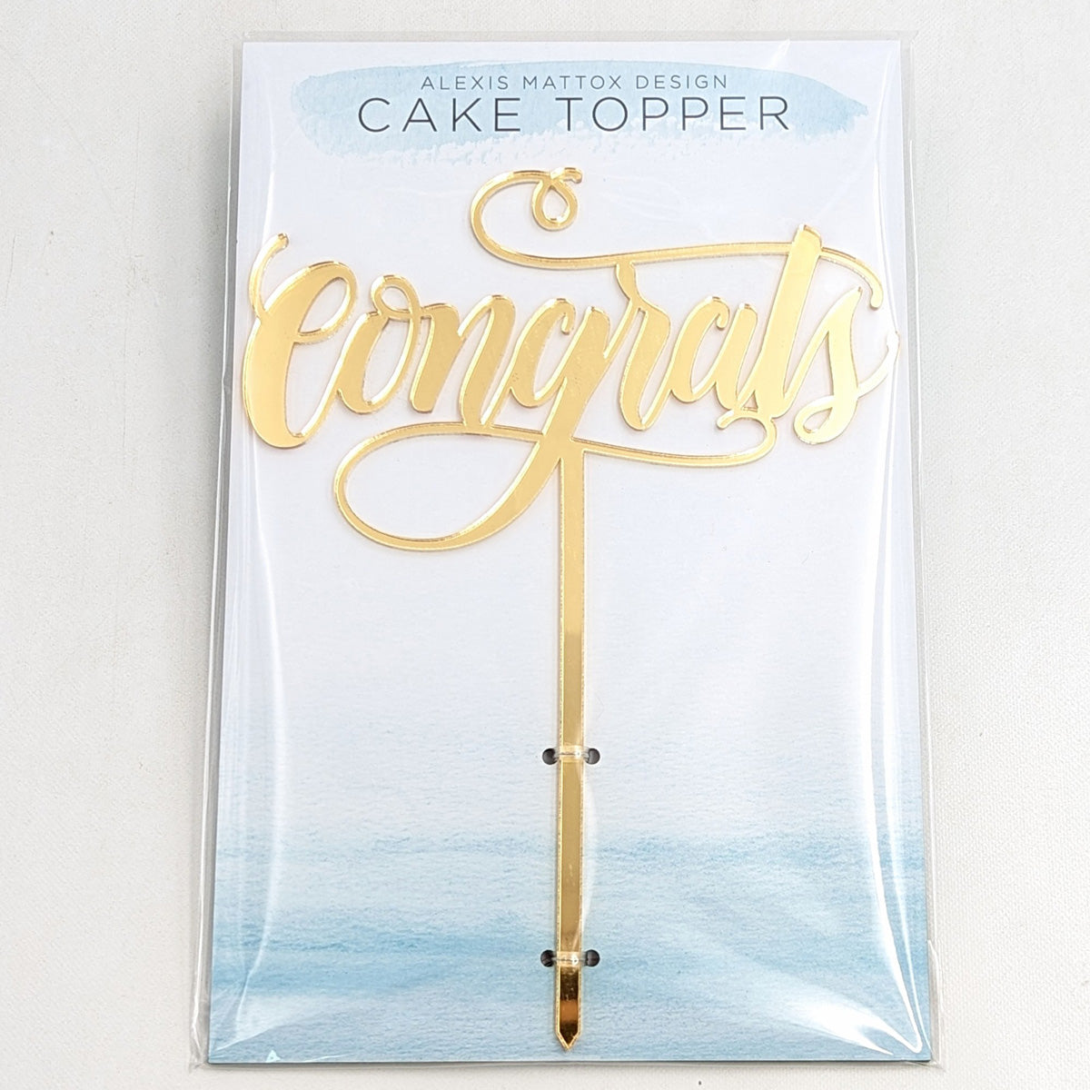 Topper - Mirror Gold Congrats – Deerfields Bakery Topper - Mirror Gold Congrats – Deerfields Bakery