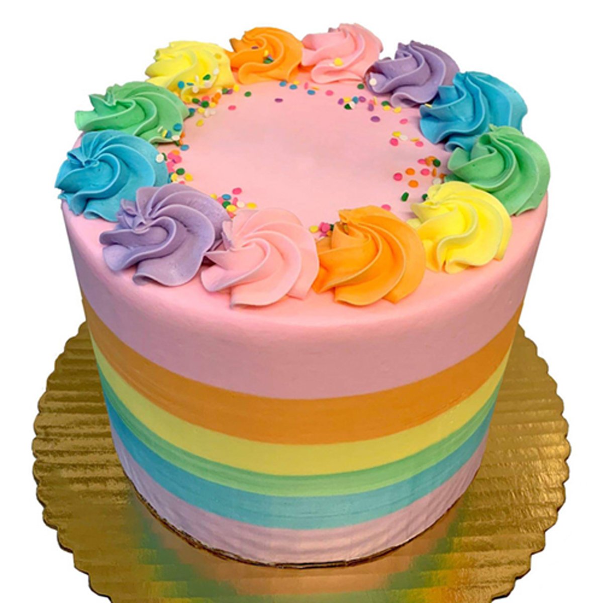 Stacked Rainbow Cake – Deerfields Bakery