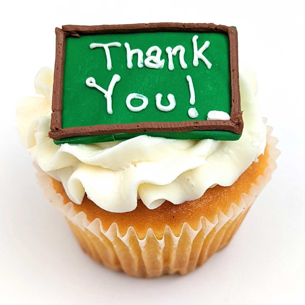 Large Cupcake: Thank You Chalkboard – Deerfields Bakery