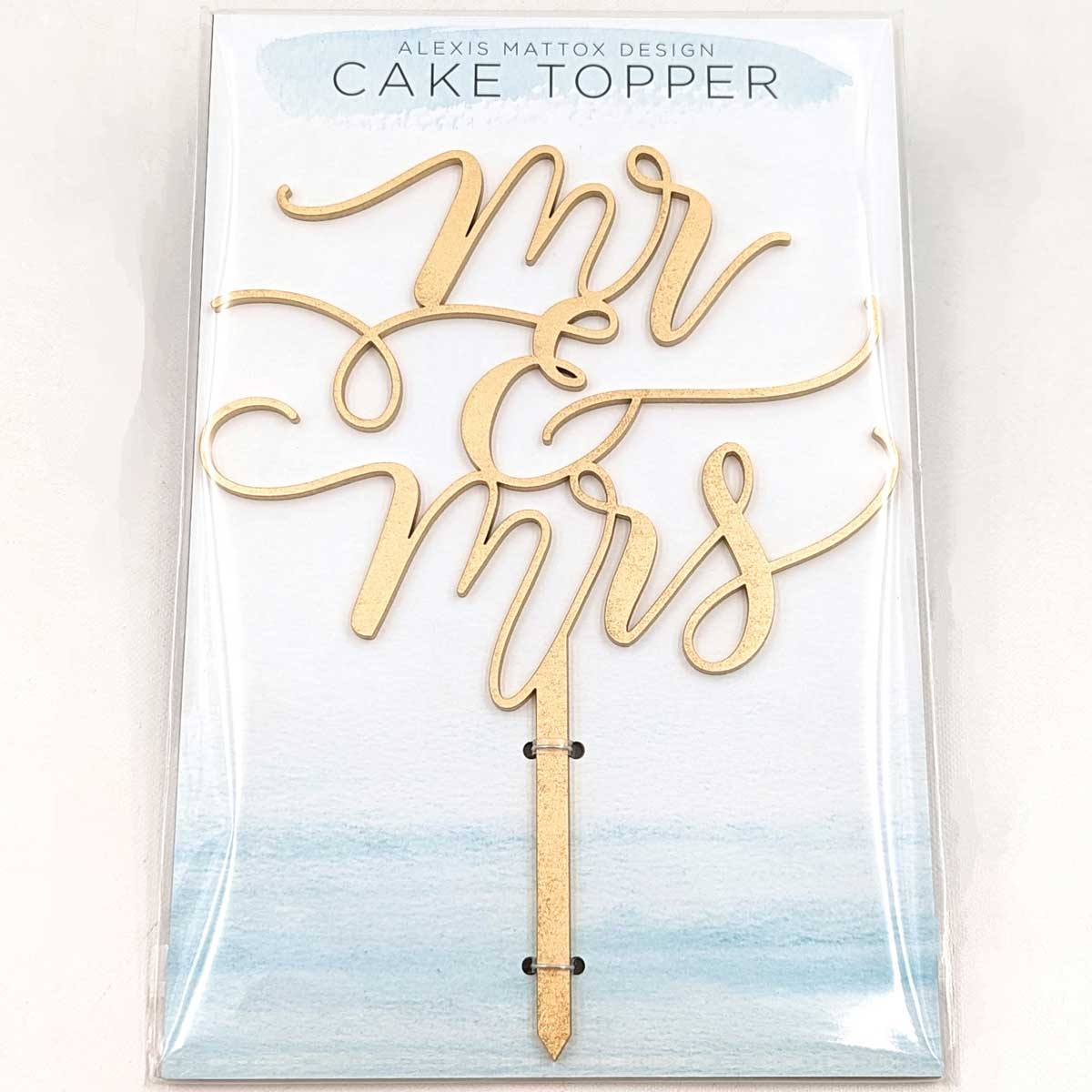 Topper - Matte Gold Mr & Mrs. – Deerfields Bakery