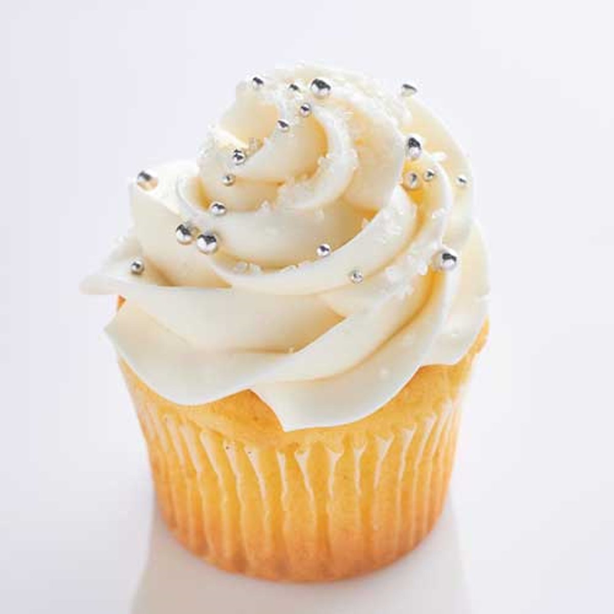 Silver Dragee Medium Cupcake Local Deerfield's Bakery Cupcakes and Cake Pops Wedding ...